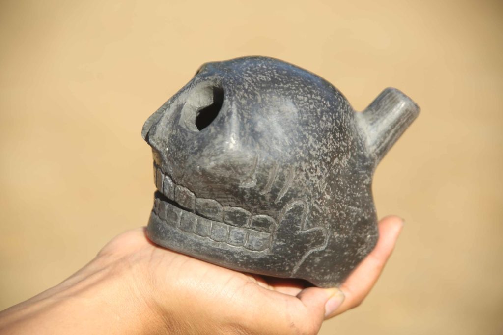 Large Aztec Death Whistle hand carved thrown unique piece | First ...