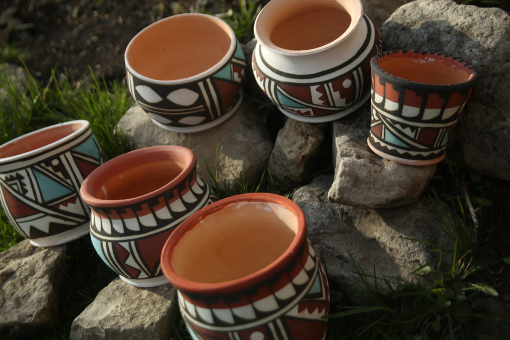 Hand Painted Pottery Earth Tones Southwest | First Nations Music
